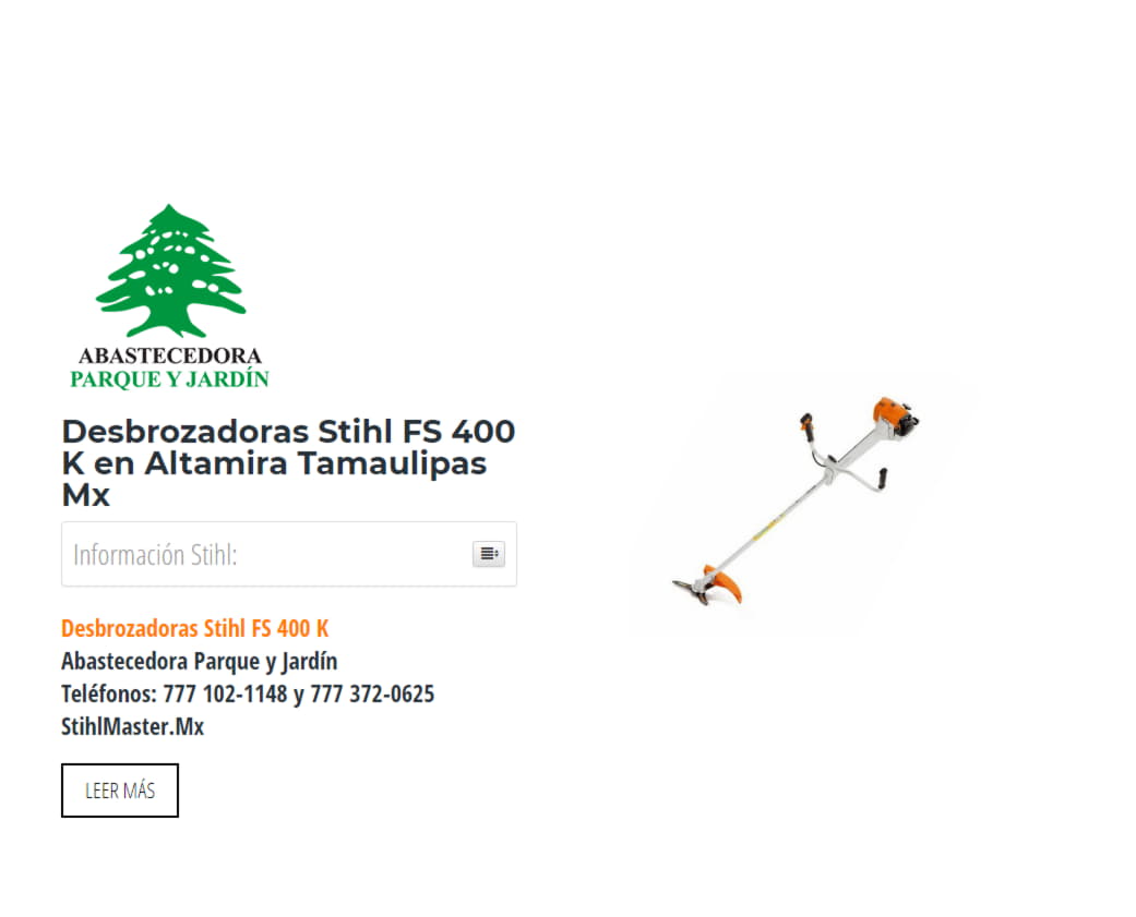 Desbrozadoras Stihl FS 400 K en Altamira Tamaulipas Mx - StihlMaster.mx