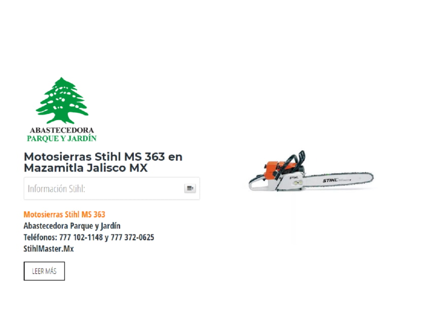 Motosierras Stihl MS 363 en Mazamitla Jalisco MX - StihlMaster.mx