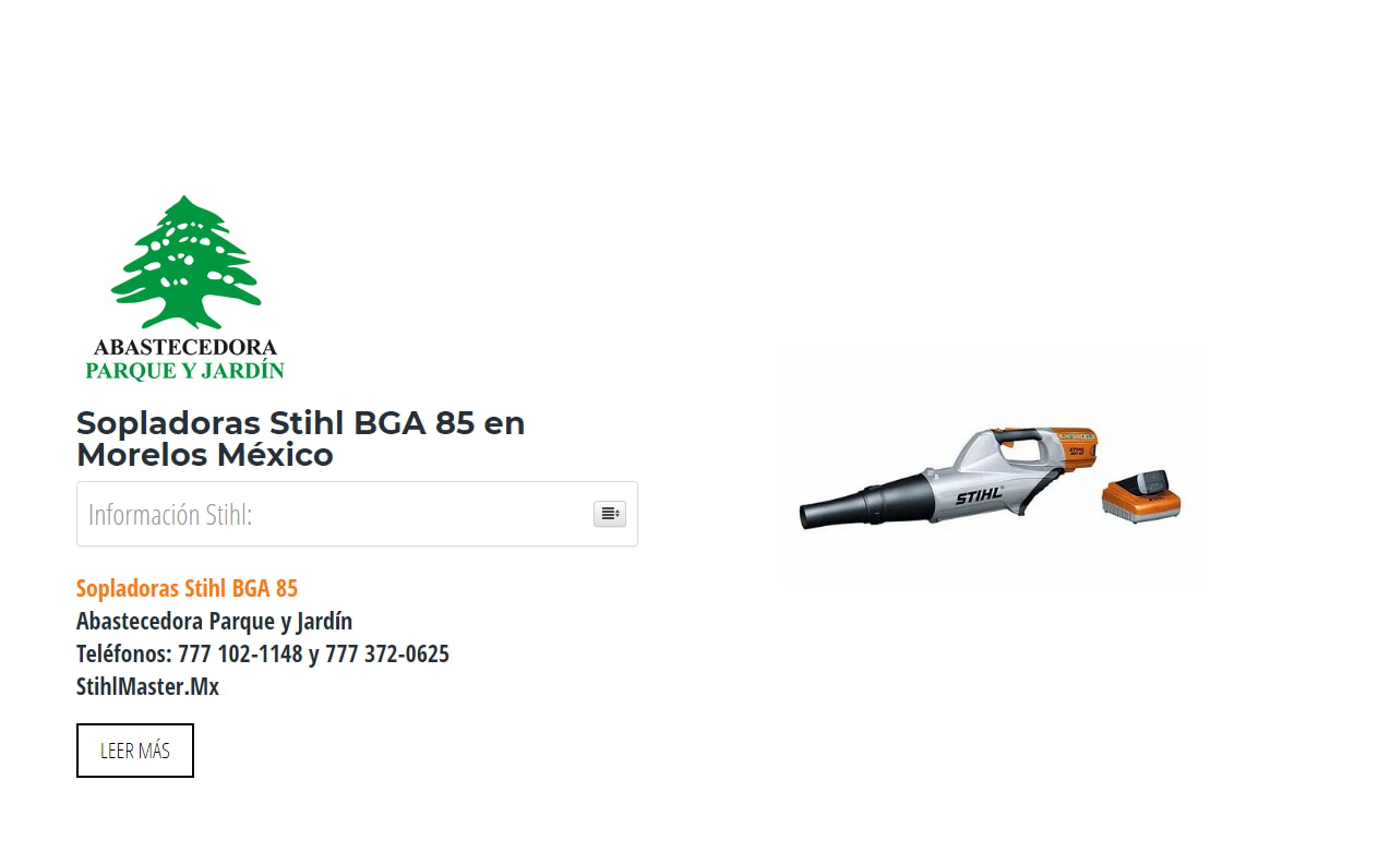 Sopladoras Stihl BGA 85 en Morelos México - StihlMaster.mx