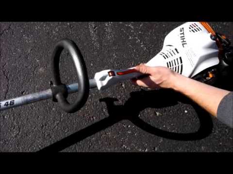 How to start & Use a STIHL FS 46 weedeater weed Grass trimmer wacker 45 ...