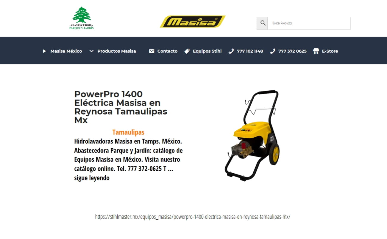 PowerPro 1400 Eléctrica Masisa en Reynosa Tamaulipas Mx